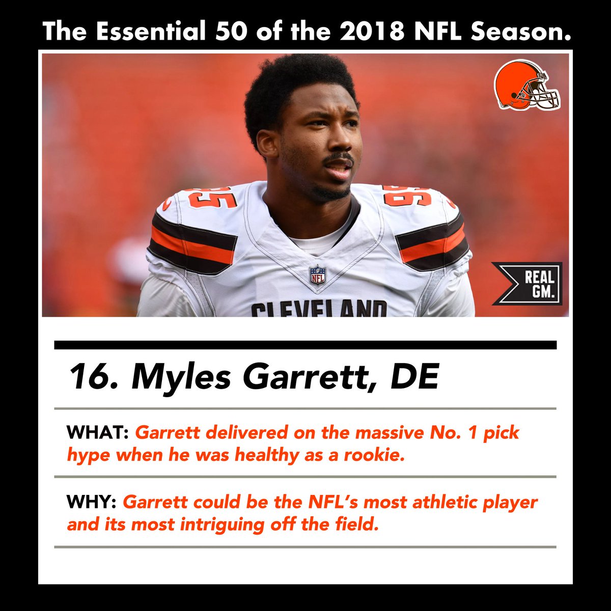 The Essential 50 Of The 2018 NFL Season: Myles Garrett - RealGM Wiretap
