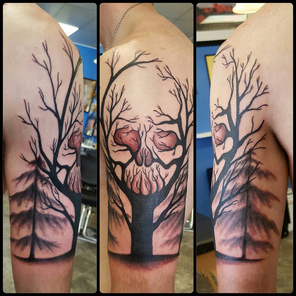 Dead Tree Tattoo On Forearm
