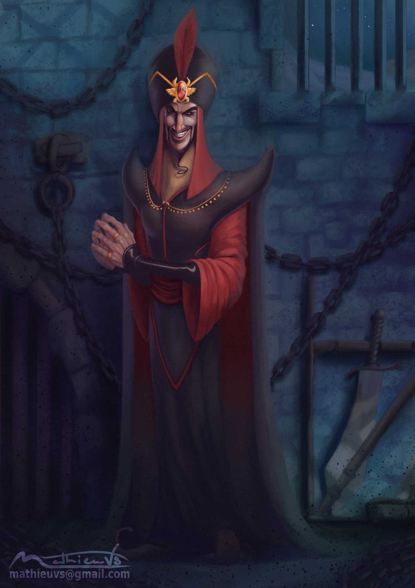 Jafar Aladdin Concept Art For