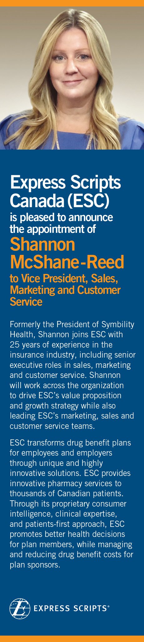 Express Scripts CA on Twitter: "We hope you join us in welcoming Shannon McShane-Reed, VP, Sales ...