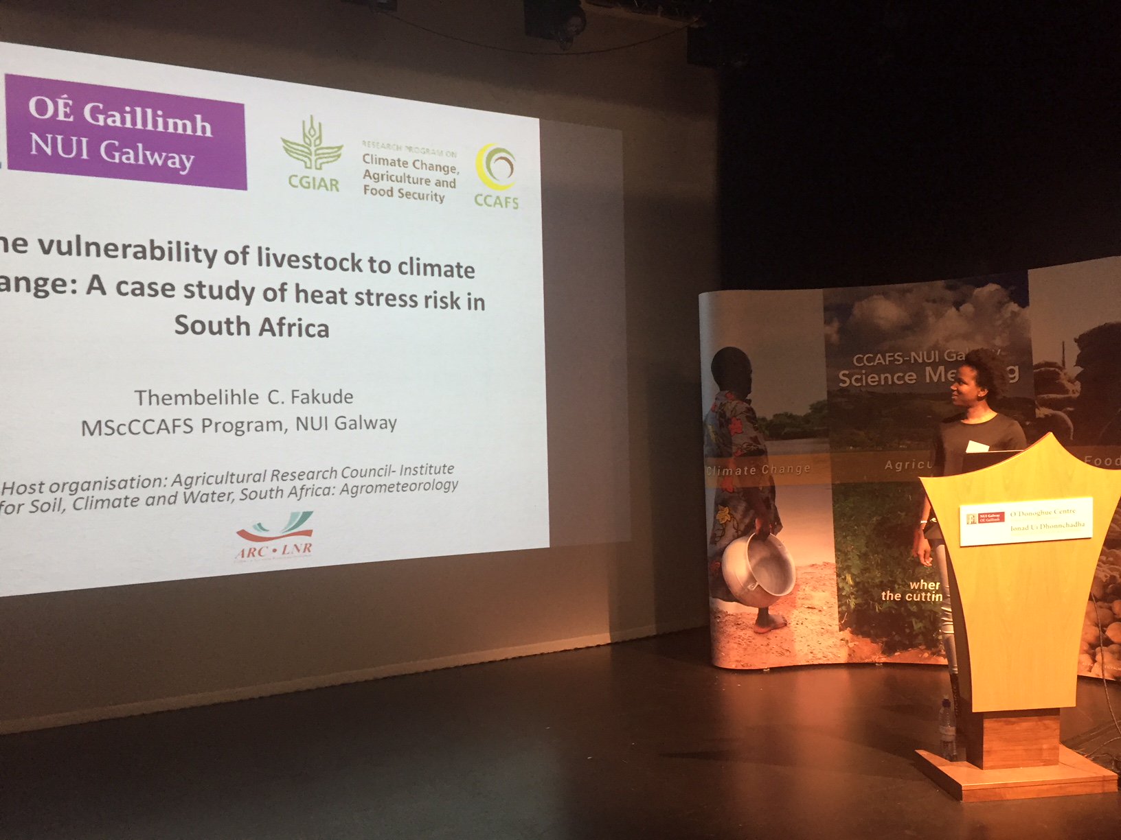 MScCCAFS @ University of Galway on Twitter: "#MScCCAFS2018 Conference: Thembelihle Fakude ...