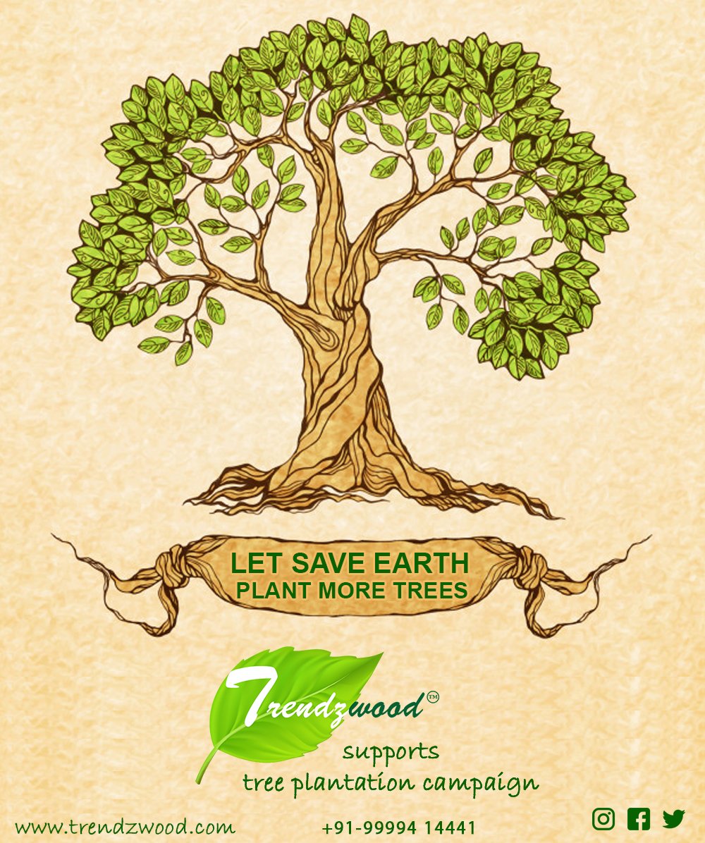 Poster On Save Trees To Draw With Slogans