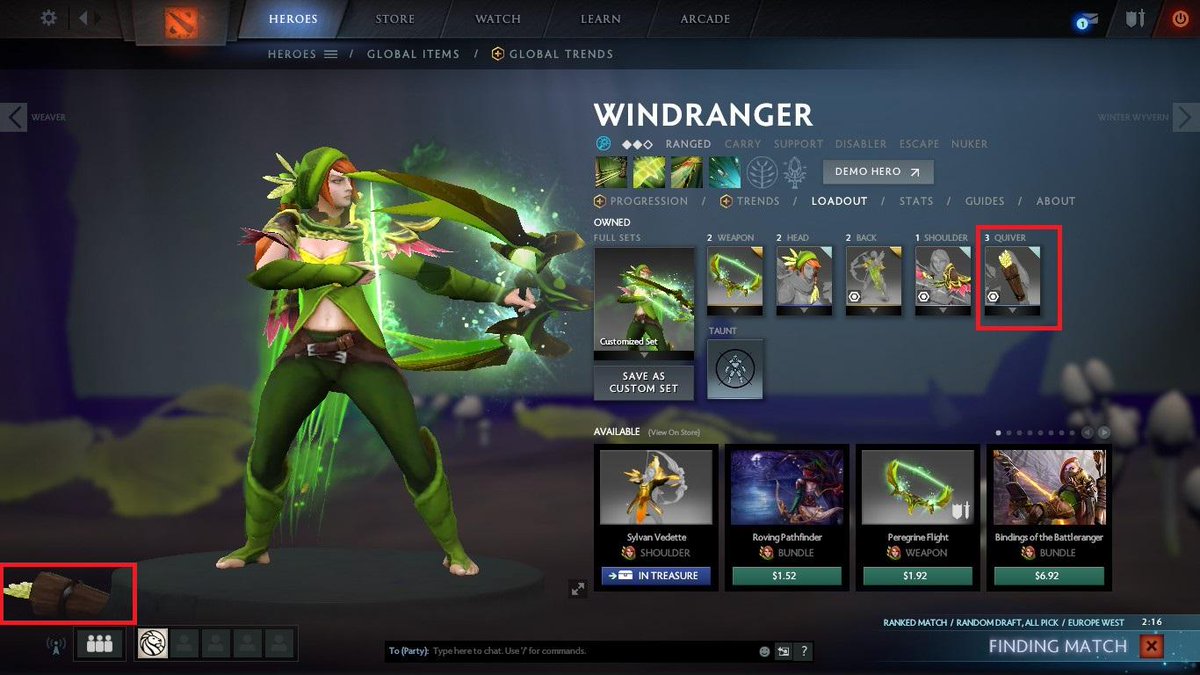 Dota 2 Wind Ranger Set