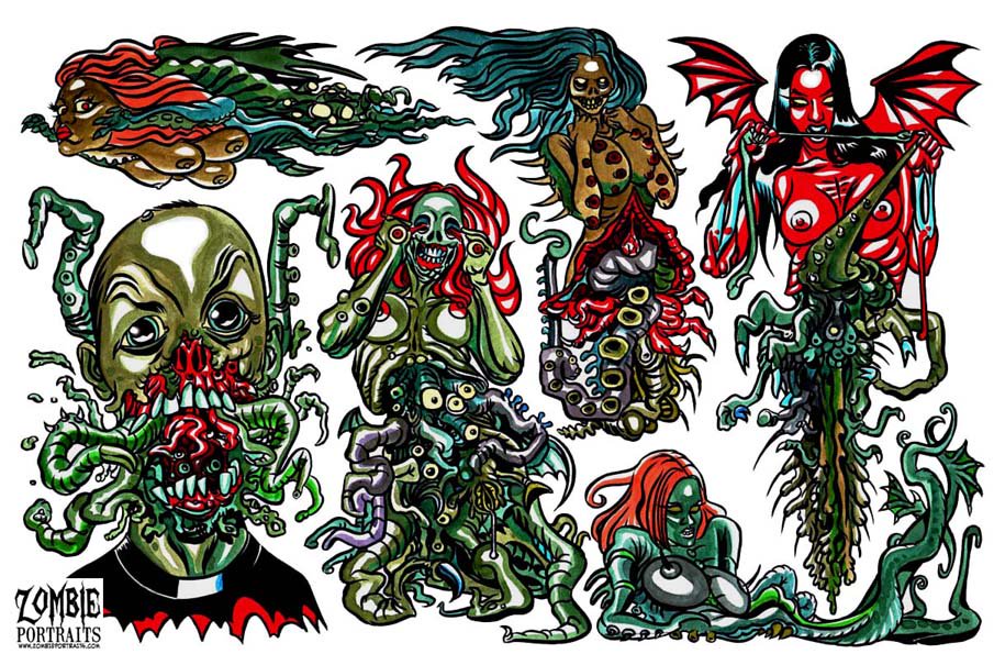 Zombie Tattoo Flash