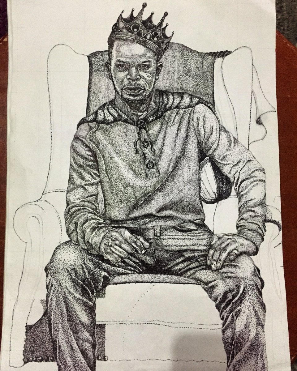 King Sitting On Throne Drawings