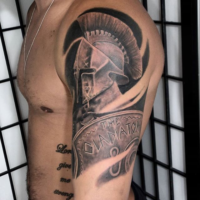 Gladiator Shoulder Tattoo