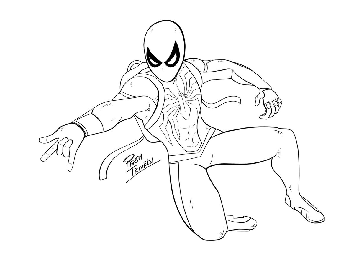 Spider Man Ps4 Coloring Pages