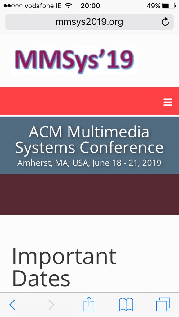 ACM MMsys Conference on Twitter: "#mmsys2019 #research track and #special #sessions submission ...