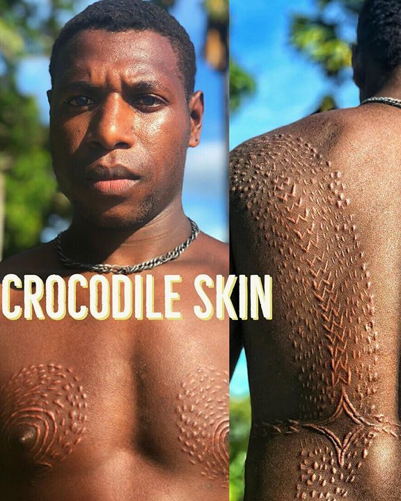African Scarification Crocodile