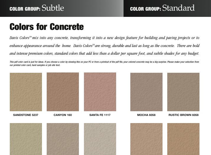 Sandstone Colored Concrete