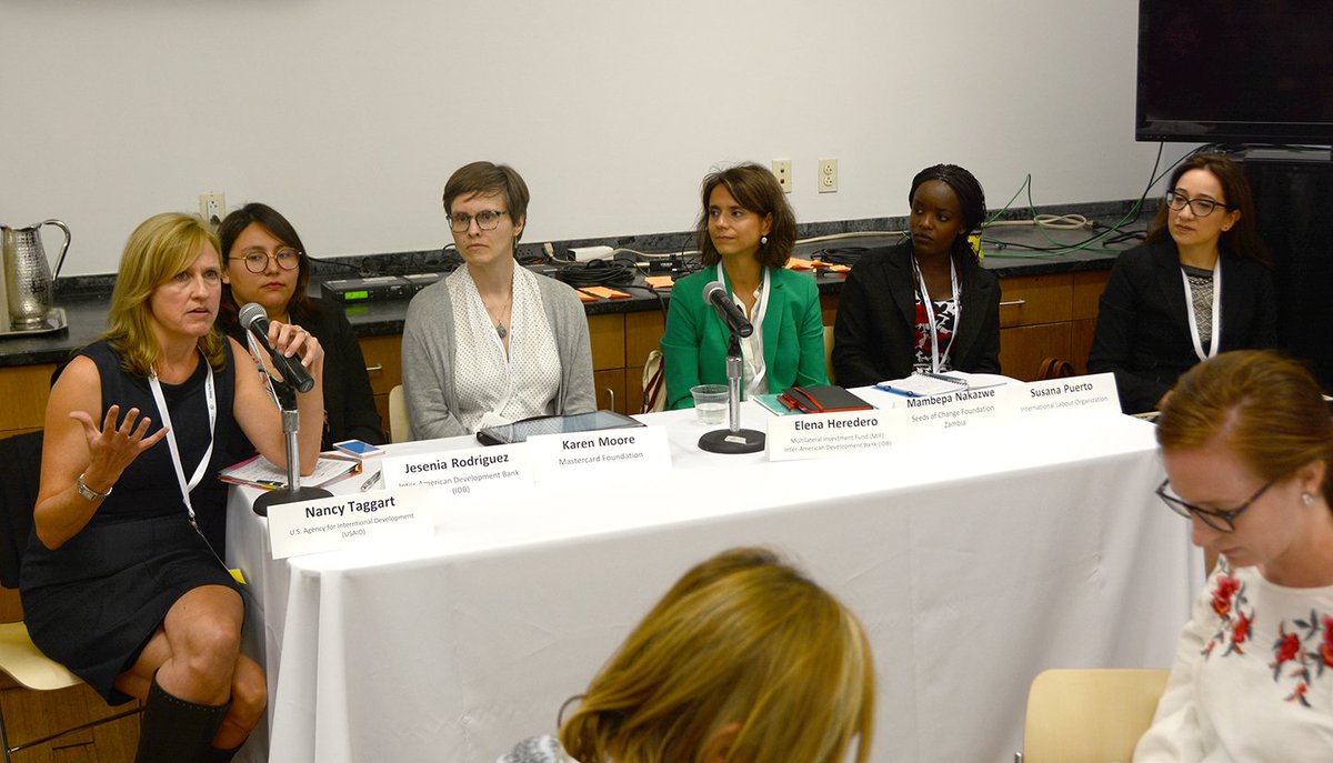 Packed breakout session on young women's livelihoods with Nancy Taggart ...