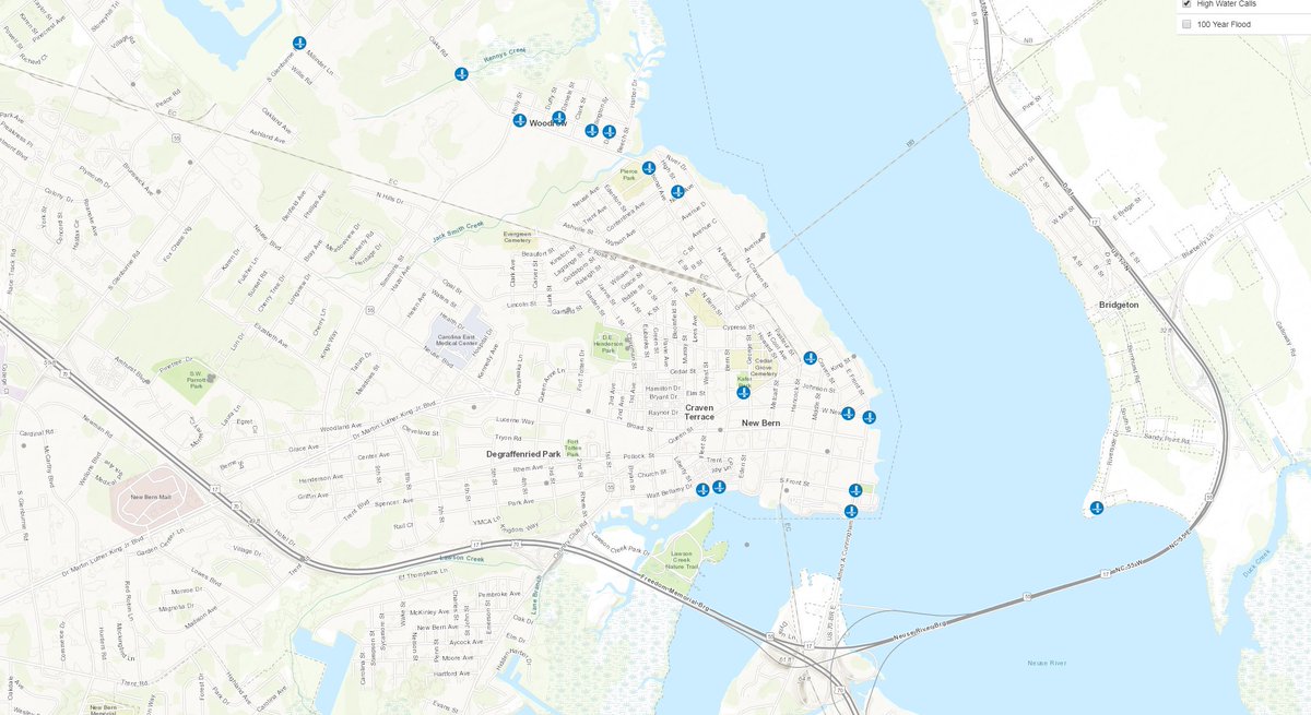 New Bern North Carolina Map