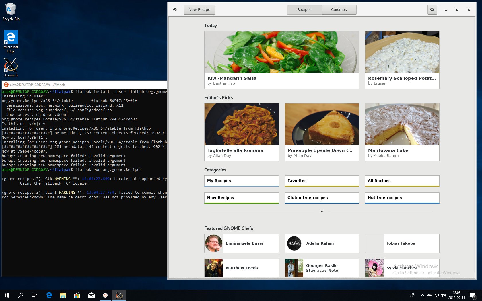 Alexander Larsson on Twitter: "Flatpak on windows. It's got some hacky workarounds, but it ...