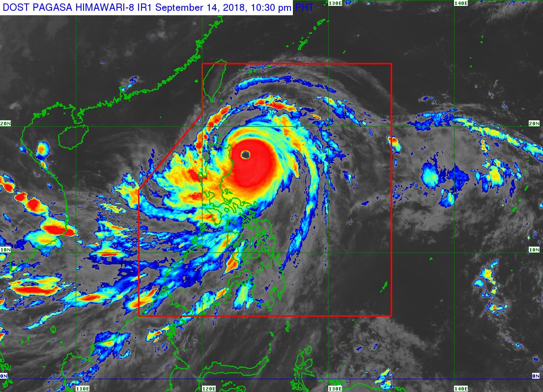 At 10:00 PM today, the eye of Typhoon "OmpongPH" was located based on ...