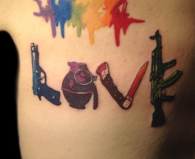 Love Weapons Tattoo