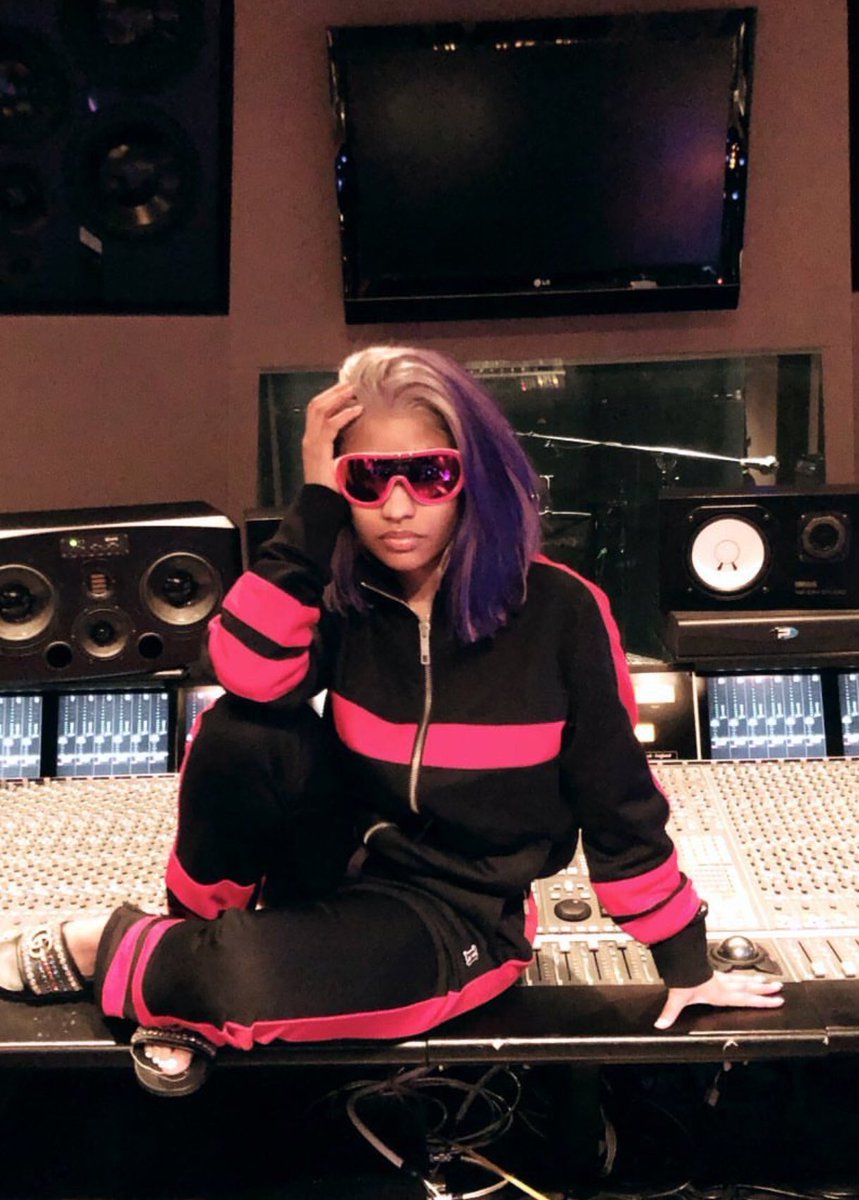 Nicki Minaj In The Studio Recording