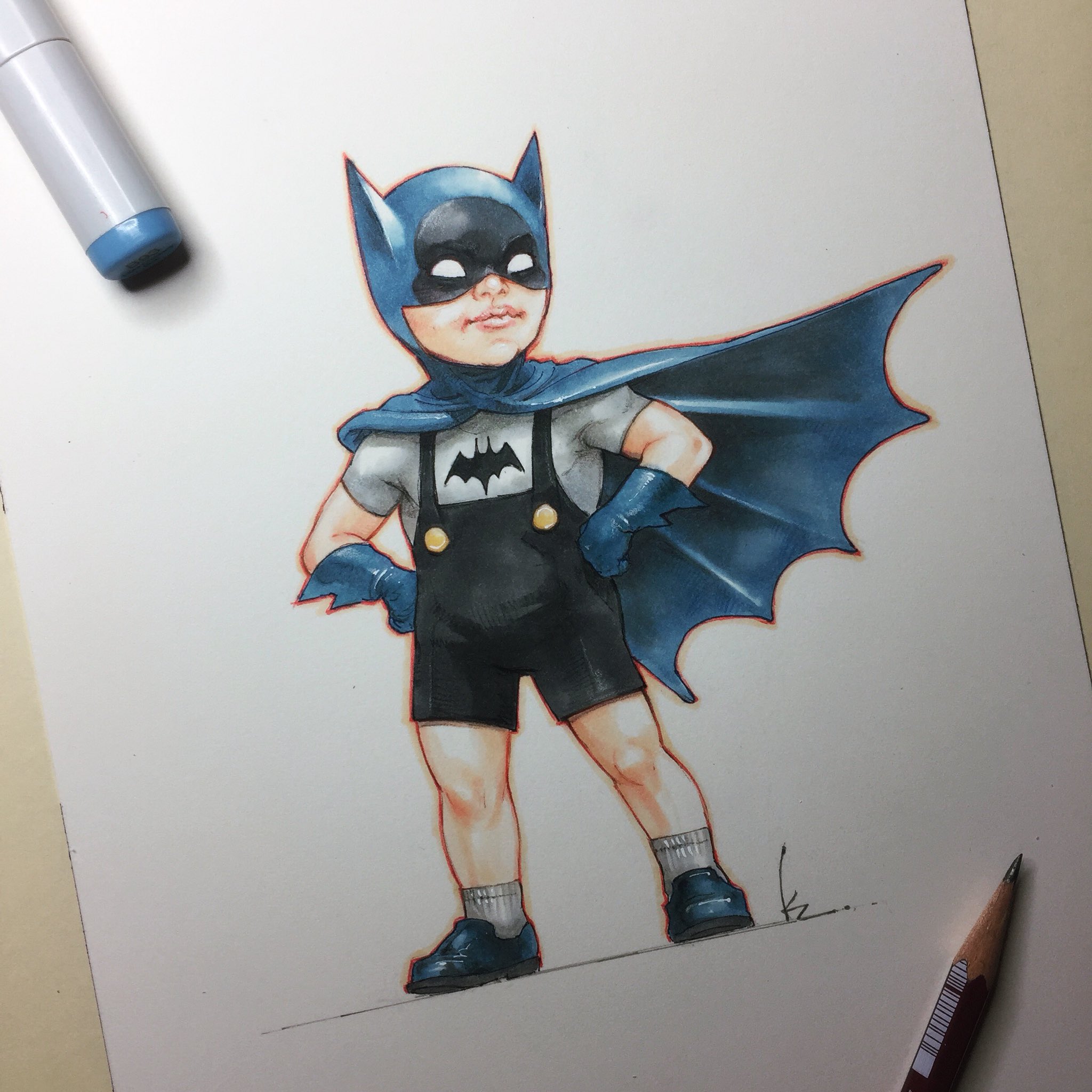 Baby Batman Drawing
