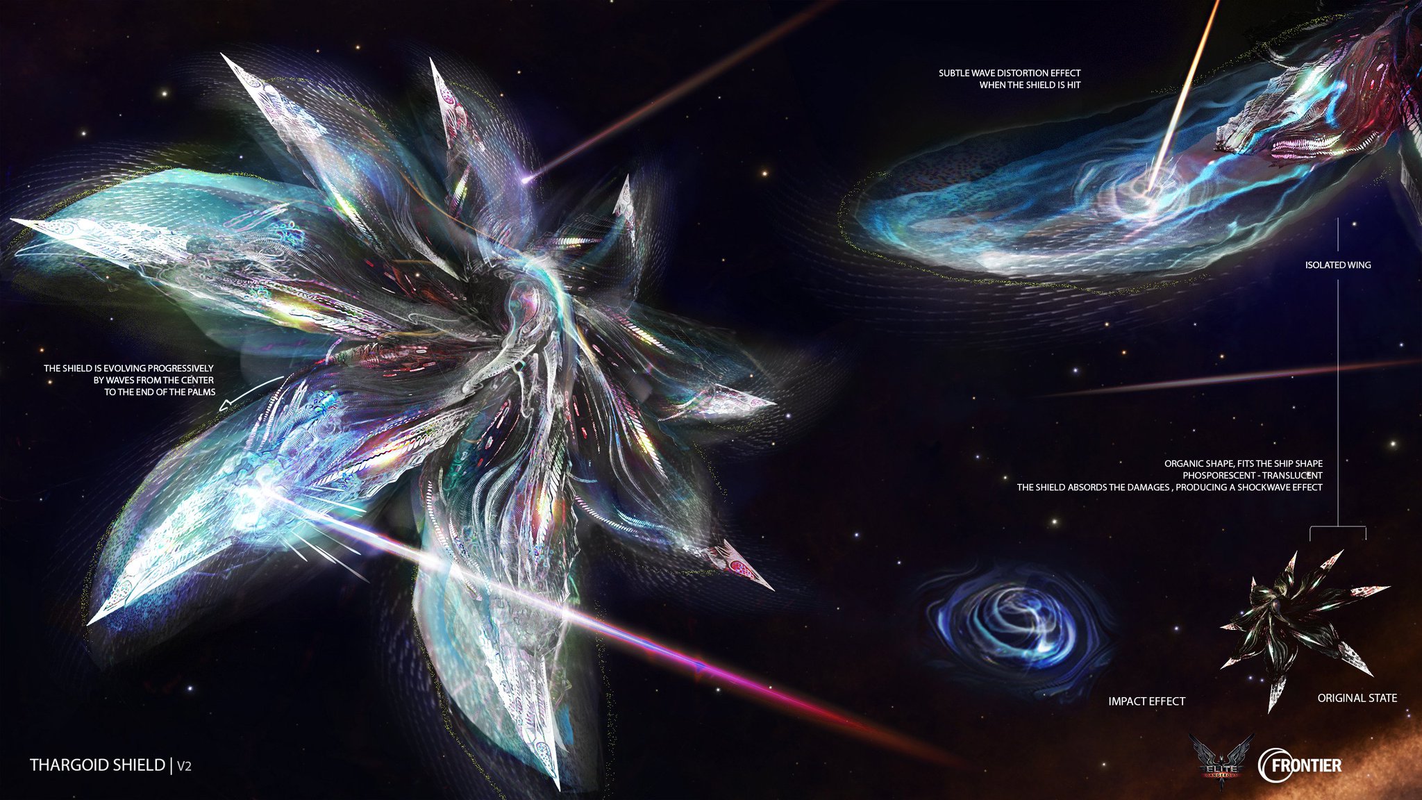 Thargoid Shield concept art from a former frontier artist | Frontier Forums