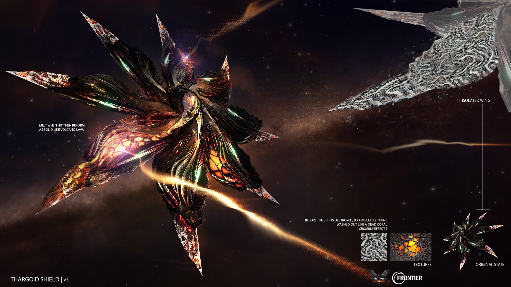 Thargoid Shield concept art from a former frontier artist | Frontier Forums