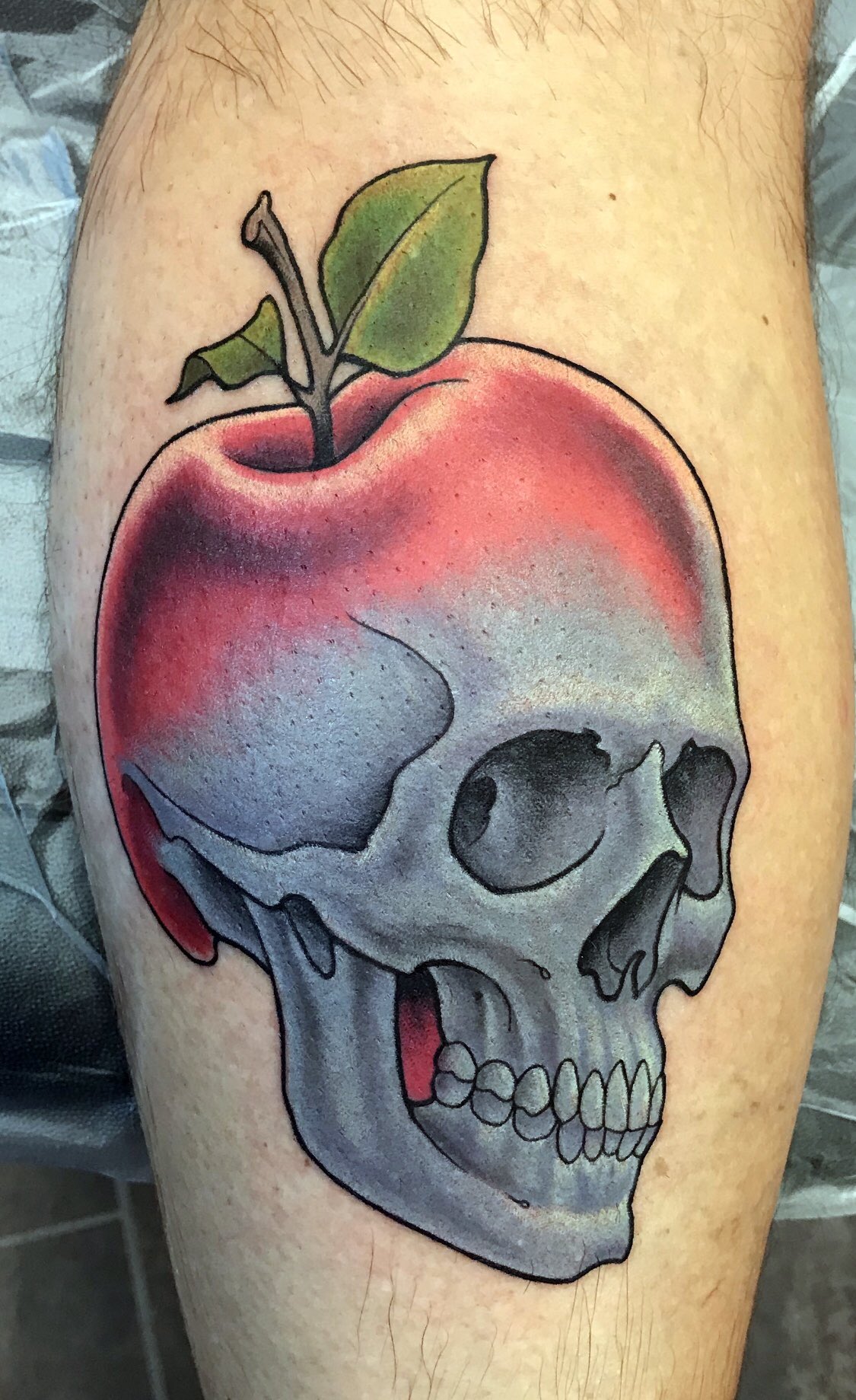 Skull Apple Tattoo