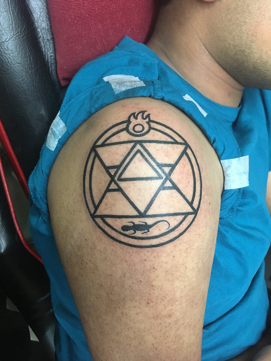 Flame Transmutation Circle Tattoo