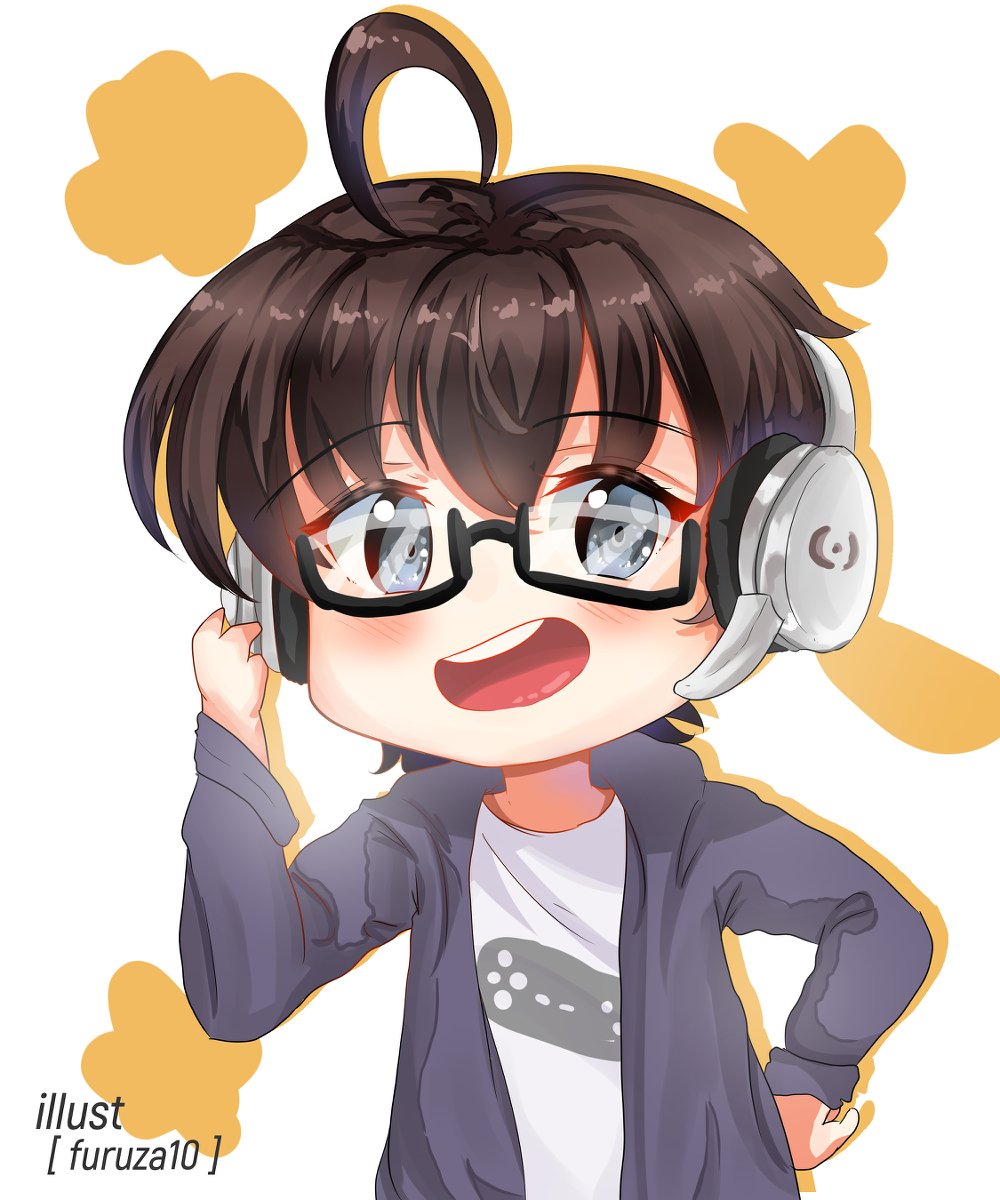 Chibi With Headphones And Glasses