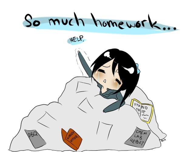 Too Much Homework Clipart Png