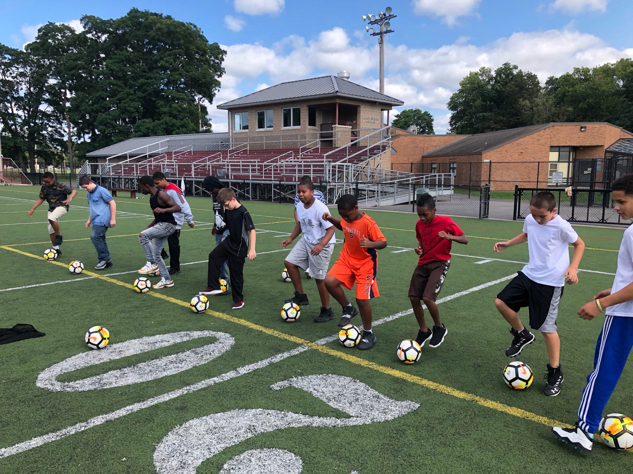 School Gym Class Soccer