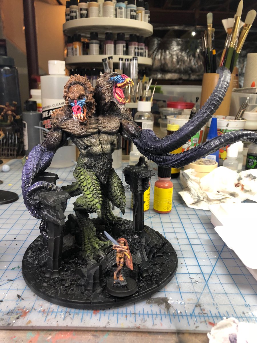 Comparison of Reaper and Gale Force Nine Demogorgon Miniatures : r/DnD