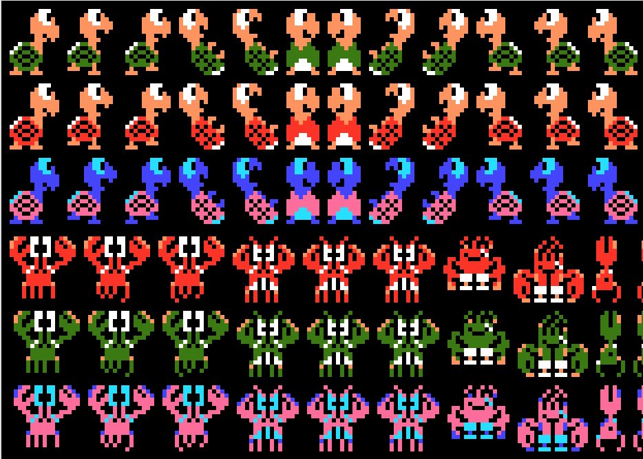 Old super mario bros pixel enemies koopa troopa - routebuilding