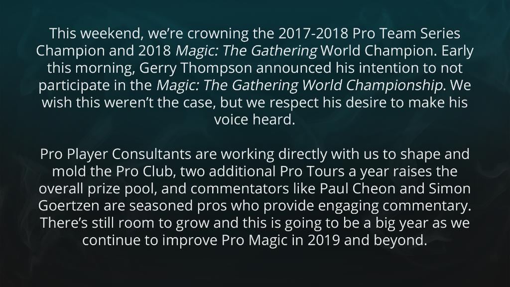 WOTC's Official Statement on Gerry Thompson : r/magicTCG