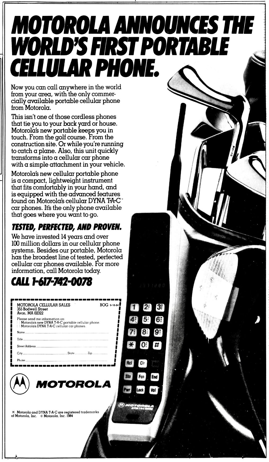 Motorola Dynatac Advertisement