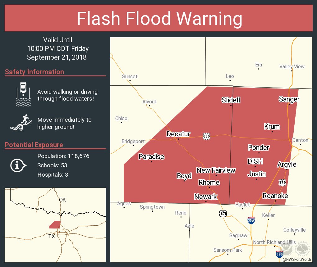 DFW Flood Event - "Dangerous Flooding Developing in DFW Area" - US 75 ...