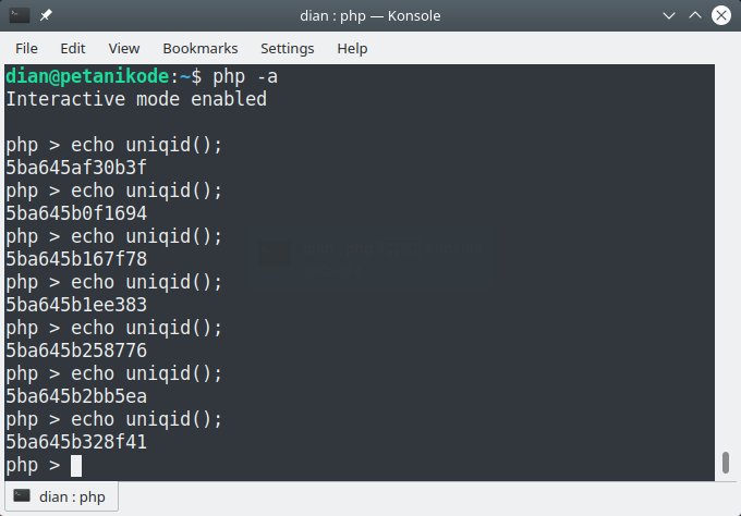 Petani Kode on Twitter: "#PHP Tips: Gunakan fungsi `uniqid()` untuk membuat id unik...…
