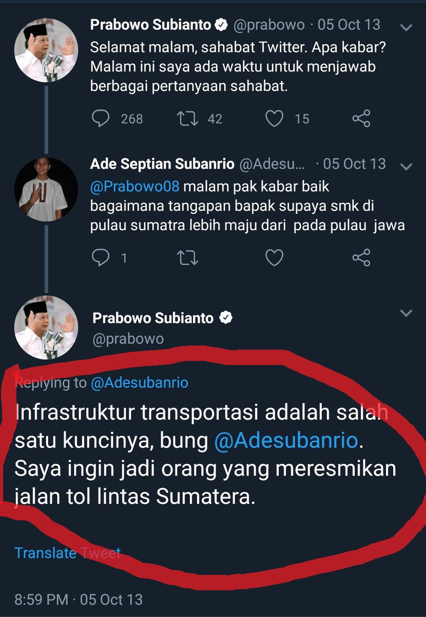 Dede Budhyarto on Twitter: "Jejak digital cuitan thn.2013 Capres @prabowo bahwa pembangunan ...
