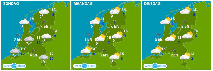 Weerplaza.nl on Twitter: "Vandaag is het vrij rustig weer, morgen wordt het nat 🌧️ en kil met ...