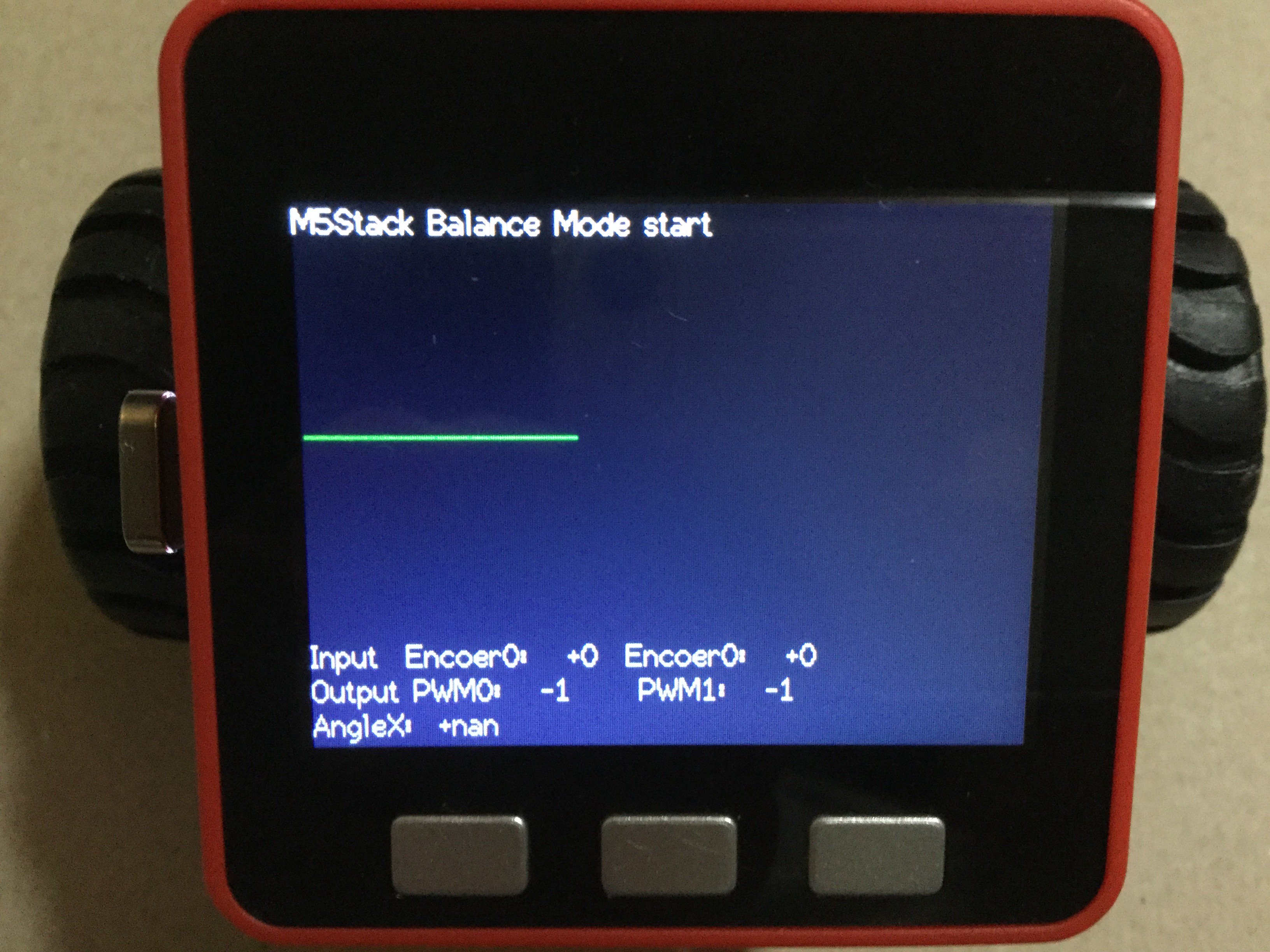 robo8080 on Twitter: "M5BALAのexample Default_firmware、M5BALAのモーターが片方動かない問題が有るが一応立った。😝 #M5Stack ...