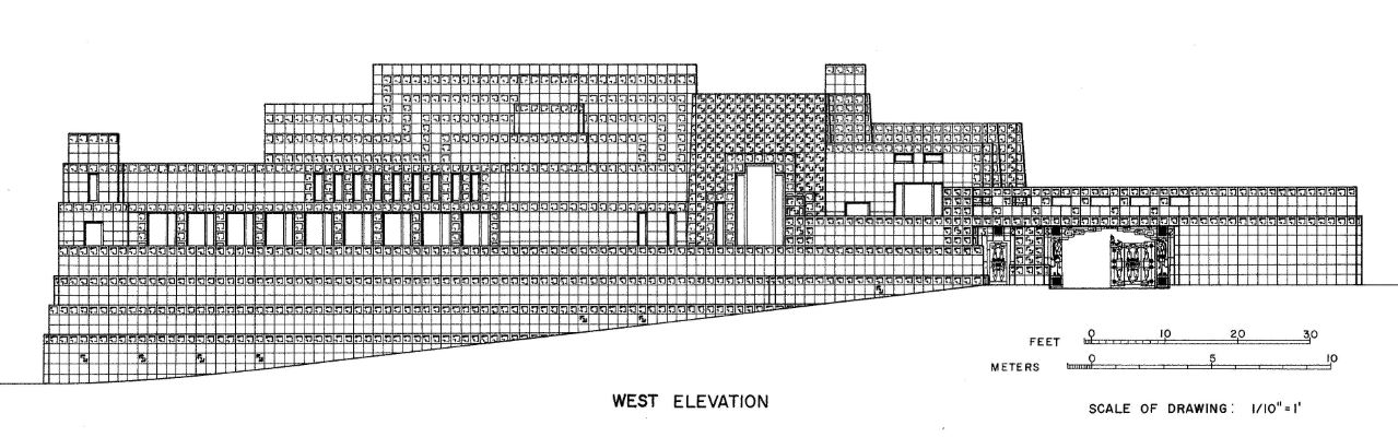 Ennis House Frank Lloyd Wright Floor Plan Wasmuth Portfolio