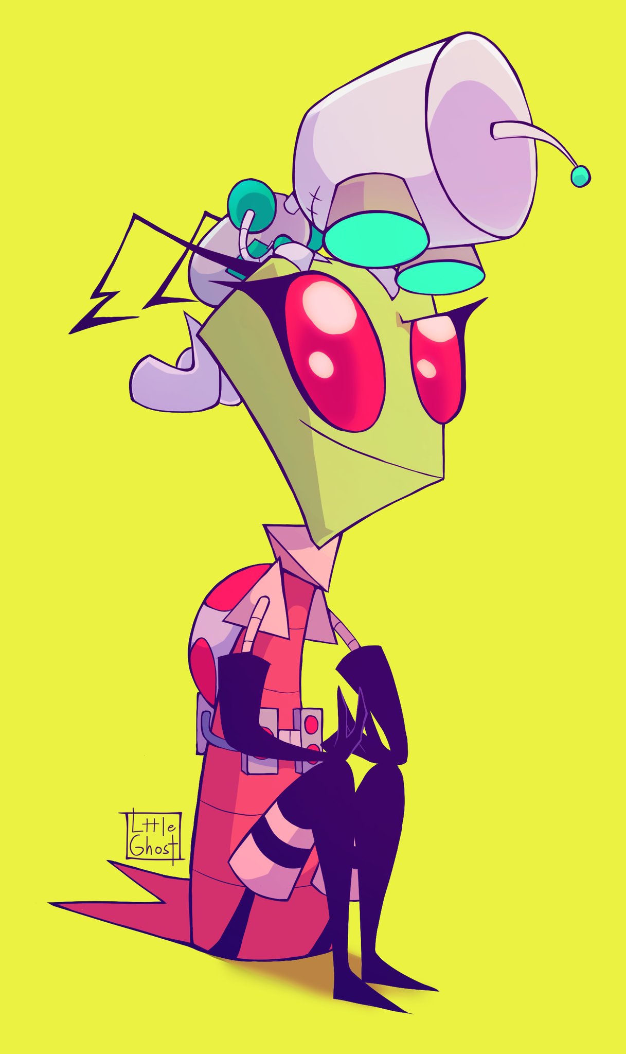 How To Draw Invader Zim Gir