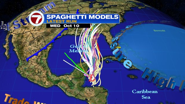7 Weather on Twitter: "Latest spaghetti models - forecast plots - into ...