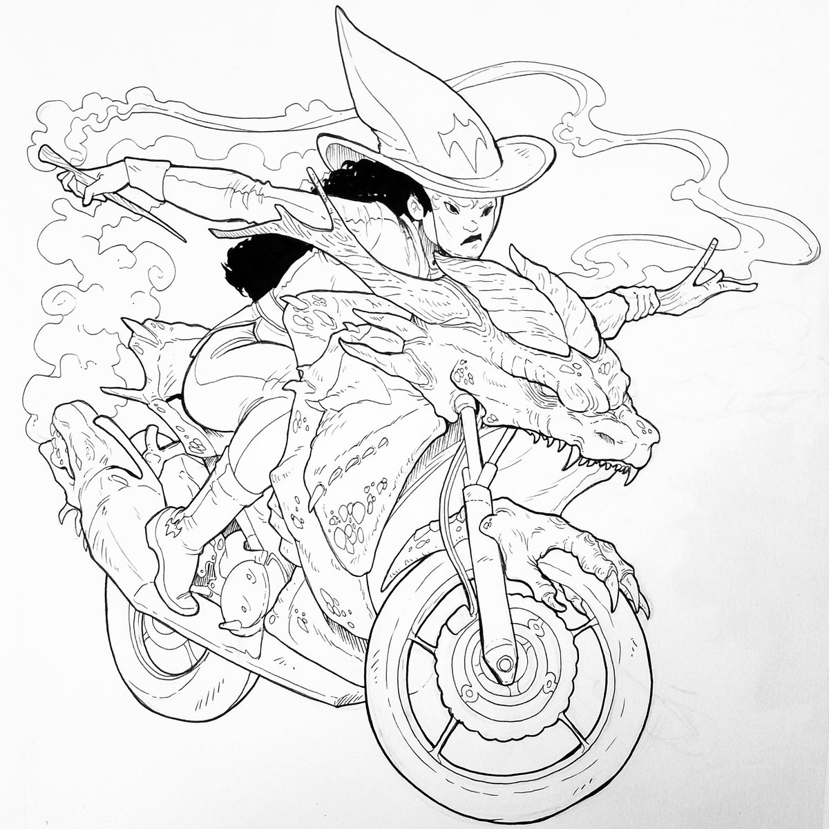 「#inktober #31witches Day 2: Hippie witch! 」🖤 🏾Evui @ Lightbox Expo 330の漫画