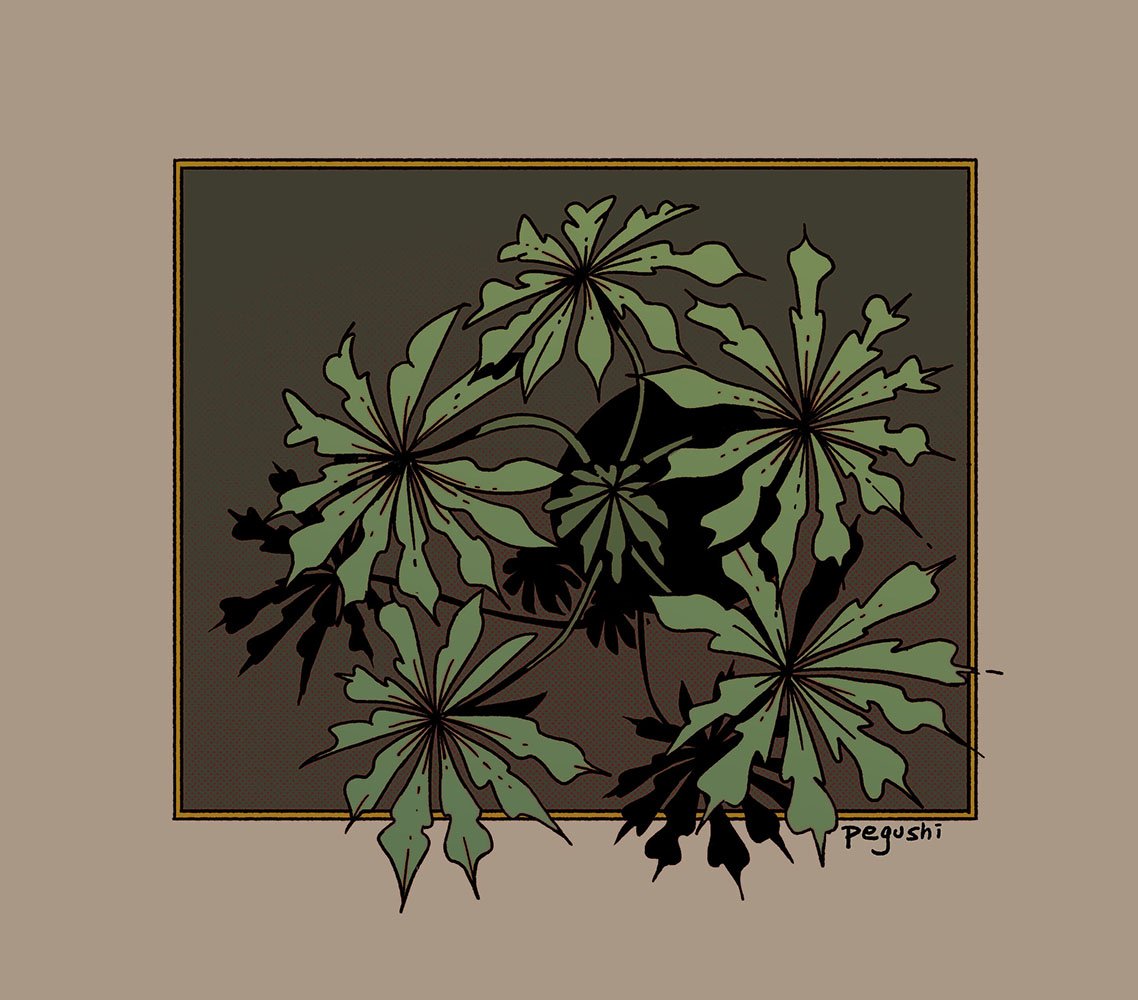 「#Inktober Day 4: Edgy leaves 」|🐠 Pegu🐠 ️ Doujima 🔜 Fanime 🔜 AXのイラスト