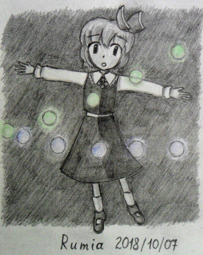 Rumia drawn for Rumia day 2018/10/07 : r/touhou