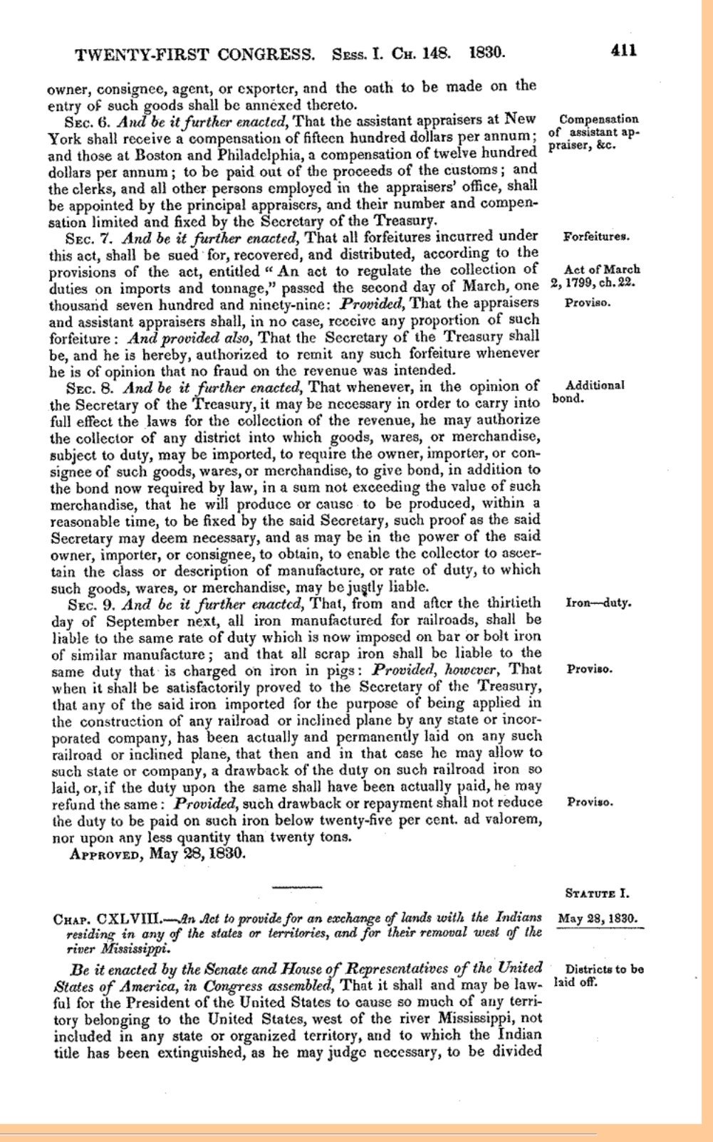 Indian Removal Act Of 1830 Document