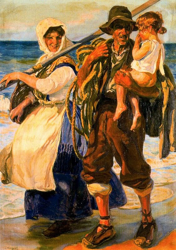 Museum Art Reproductions The Family by José Mongrell Torrent (1870-1937 ...