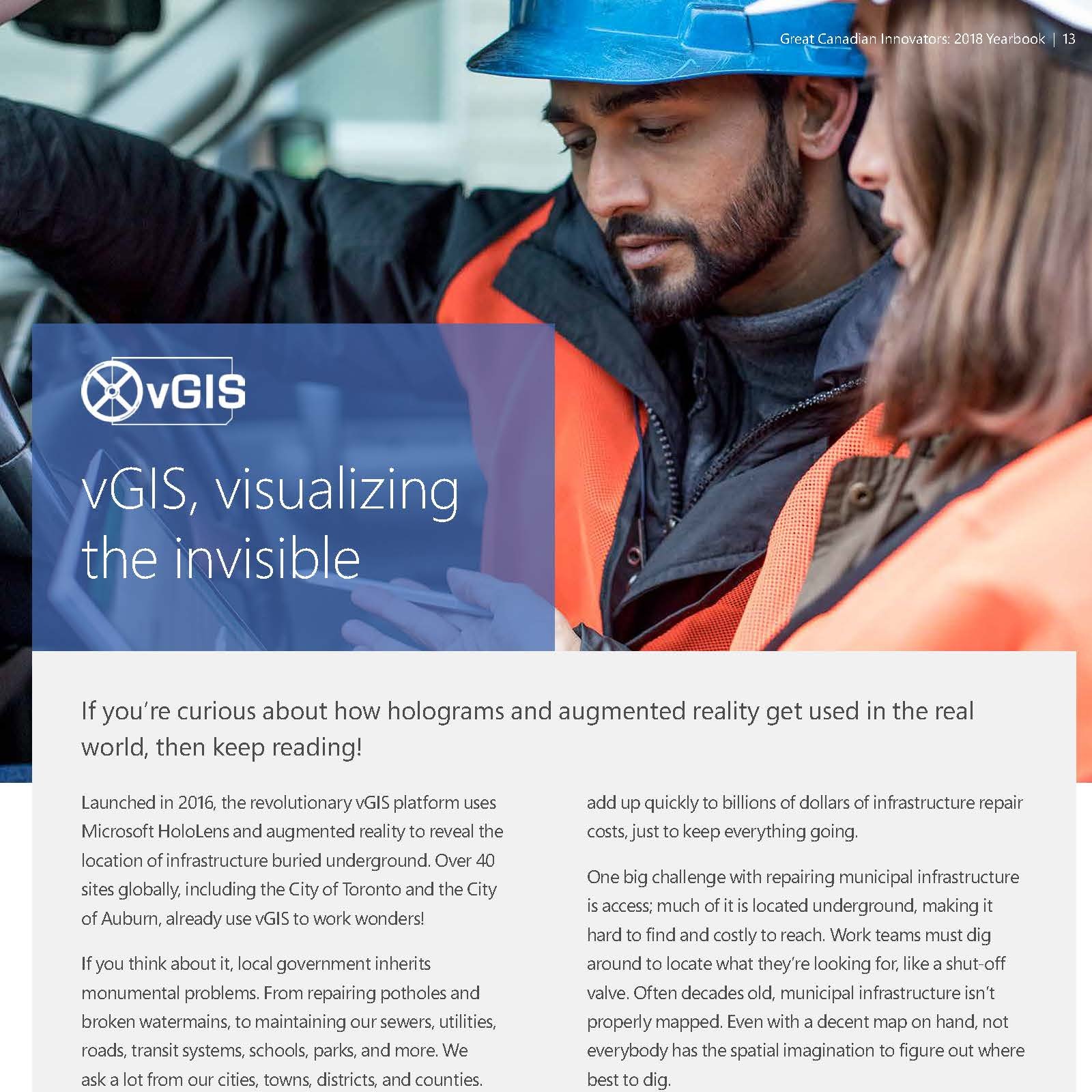 vGIS on Twitter: "Microsoft recognizes vGIS - Holographic GIS as a "Great Canadian Innovator ...