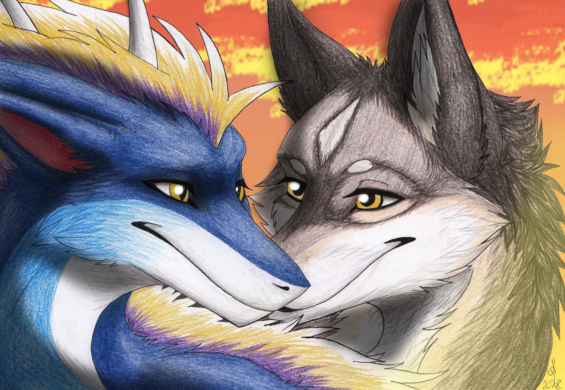 Wolf Furries Kissing