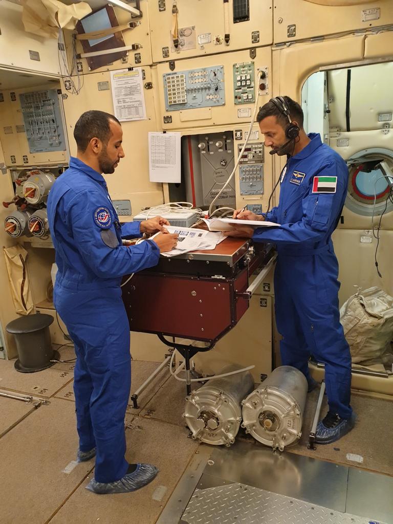 The first Emirati astronauts Sultan Al Neyadi & Hazza Al Mansouri train ...