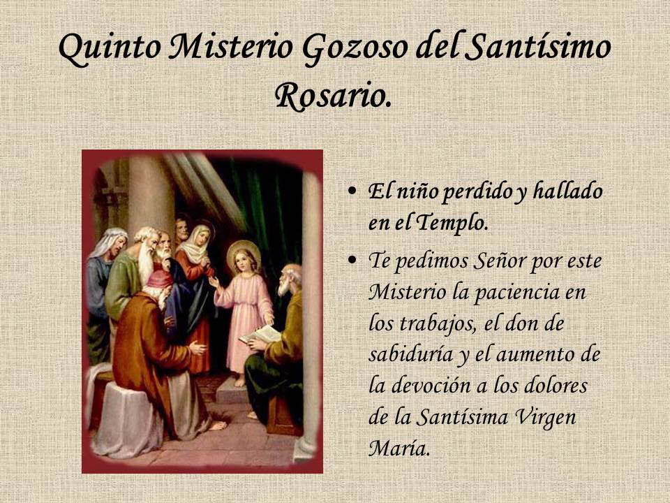 El Quinto Misterio Gozoso