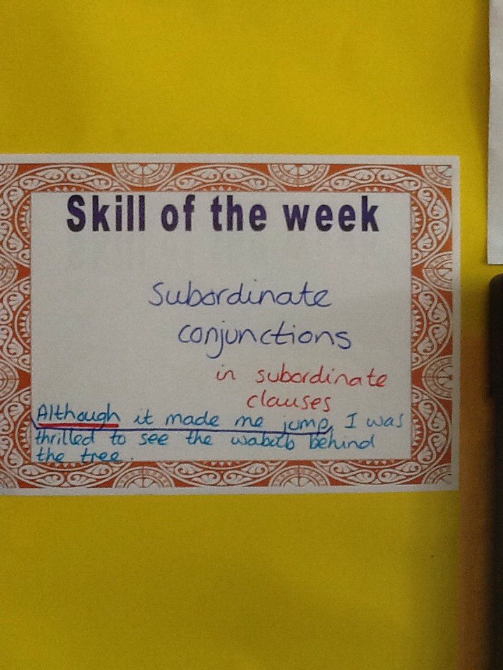 Subordinating Conjunctions Anchor Chart